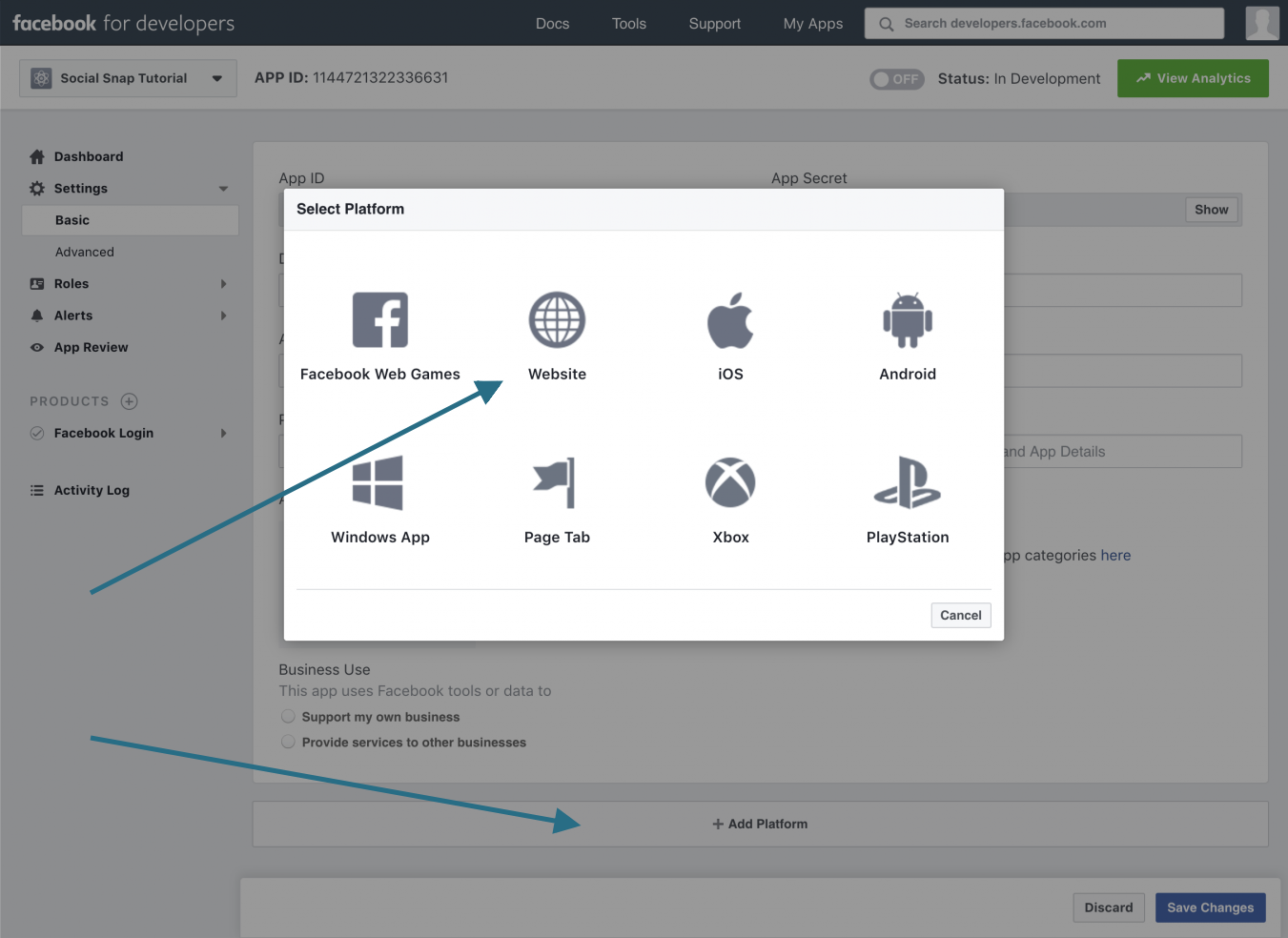 How to Setup Facebook App – Social Snap