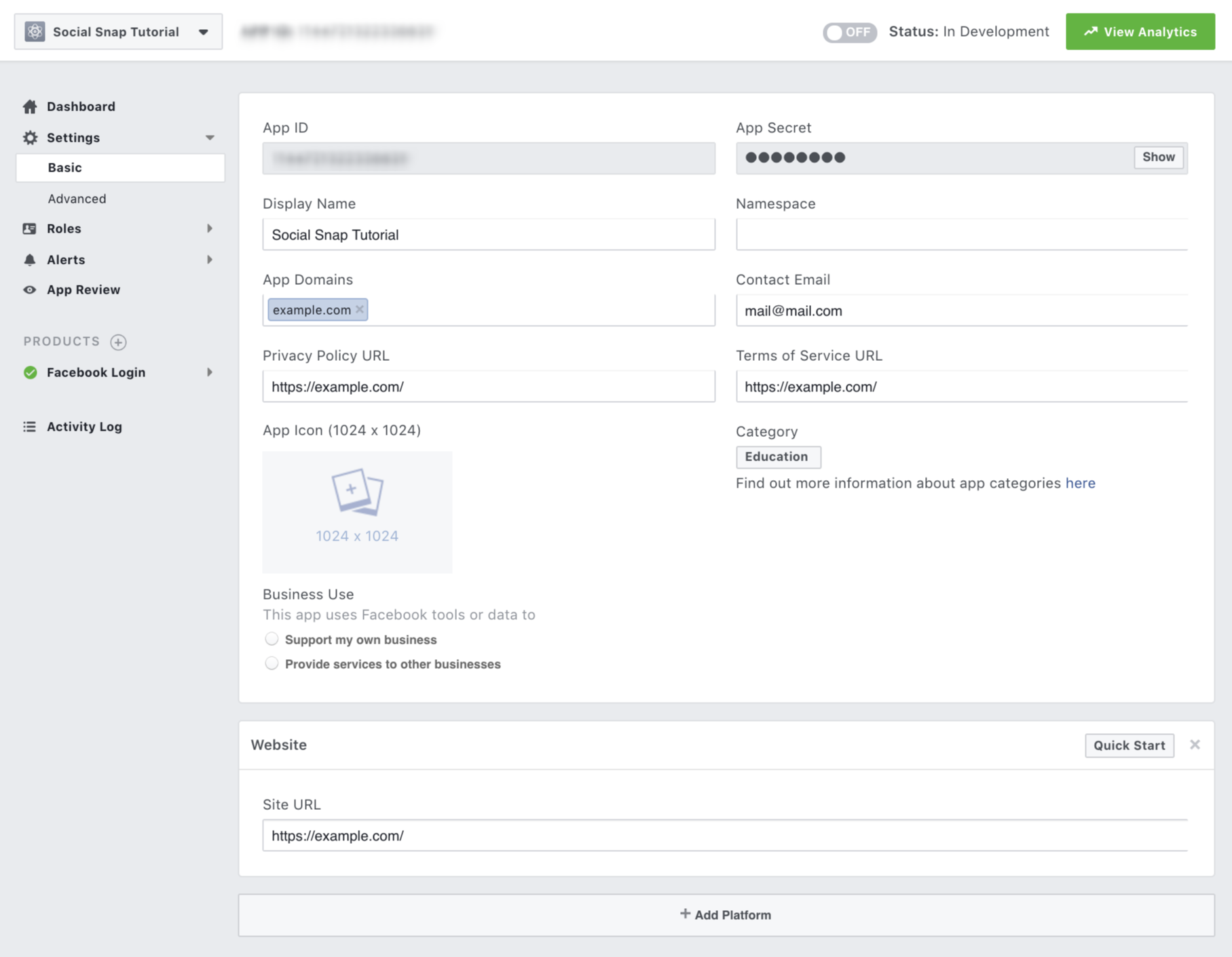 How to Setup Facebook App – Social Snap