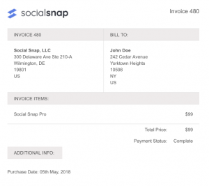 How to Create an Invoice – Social Snap