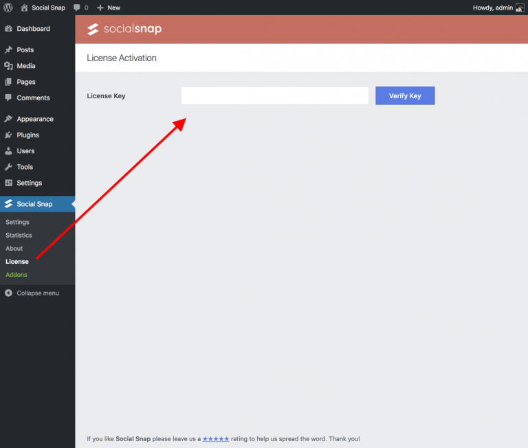 How to Activate your License – Social Snap